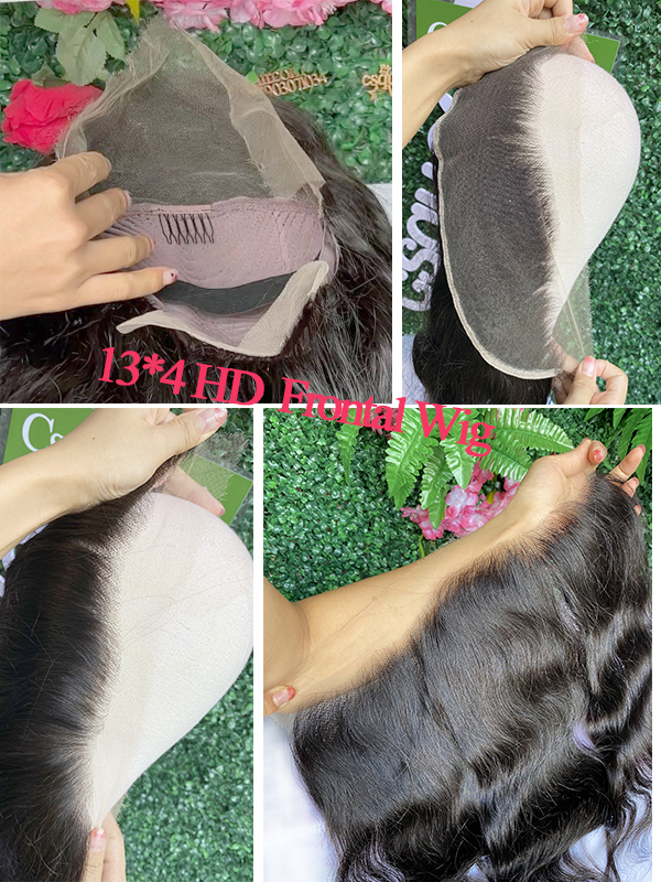 Csqueen 9A Hair Straight 13*4 HD lace Frontal wig 100% Human Hair HD ...
